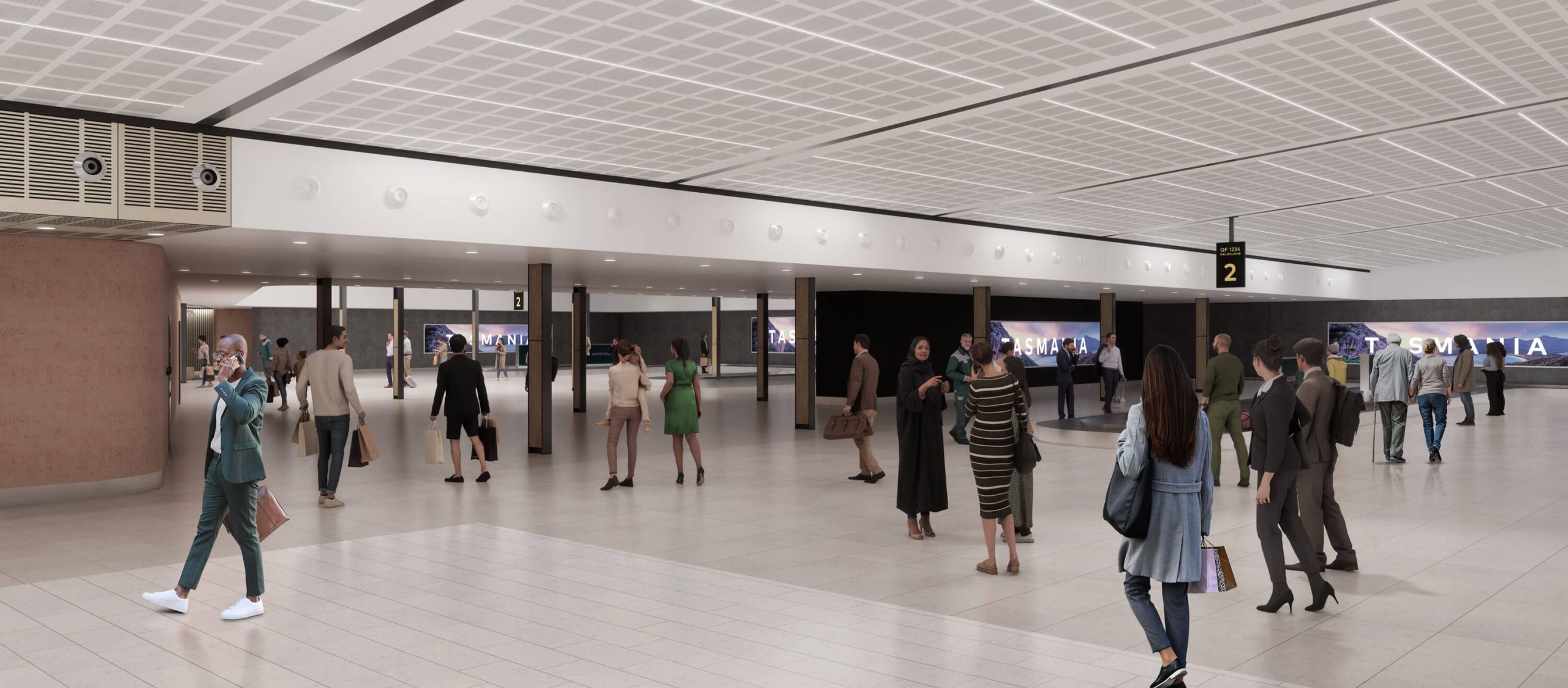 Arrivals hall - Hobart Airport Development
